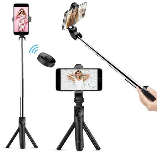 Perche Selfie Bluetooth 3 En 1 Selfie Stick Trépied Smartphone