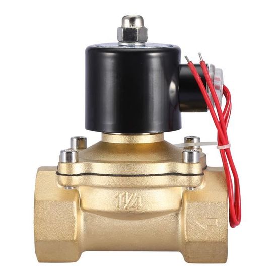 Vanne Electromagnetic solenoid valve DN32 AC 220V 1-1 / 4 ', normally closed, 2 positions, 2-way ...