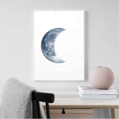 Phases de la Lune Affiche Imprimer Pleine Lune Mural Mur Art Toile ...