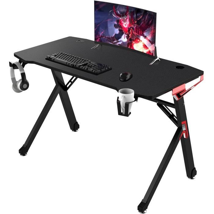 Bureau Jeu Bureau Gaming Grand Table Gamer en Forme de K Bureau ...