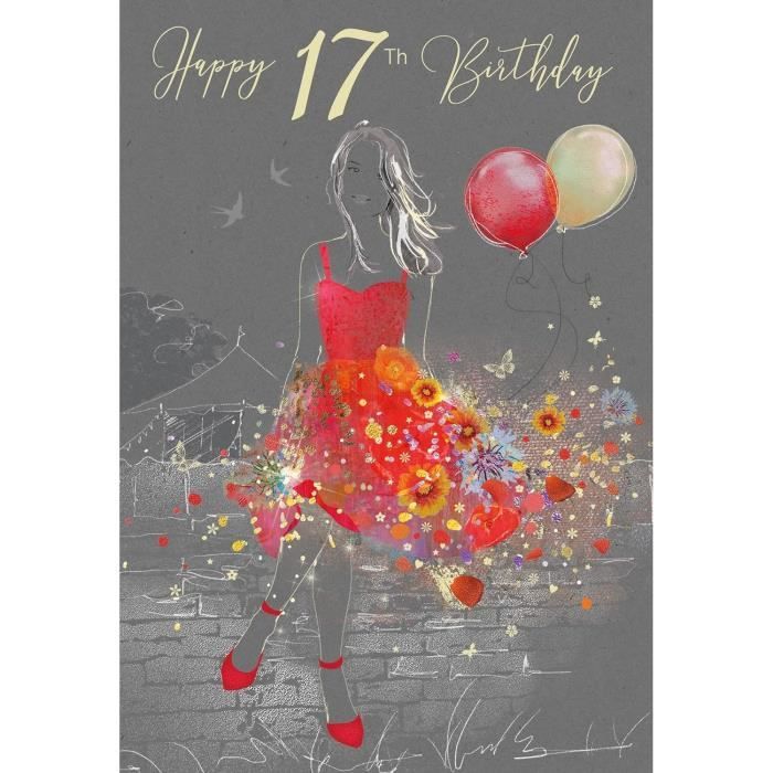 Carte D'Anniversaire 17 Ans Pour Fille Adolescente – De La Gamme ...