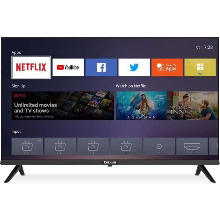 Caixun EC32S2N TV LED HD(1366×768)-Smart TV 32" (81cm)-Netflix,WiFi - 3 ...