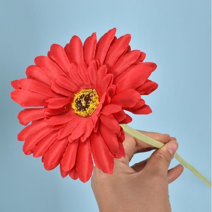 Rouge - Gerbera En Soie 1 Lot De Fleurs Artificielles De Tournesol Pour ...