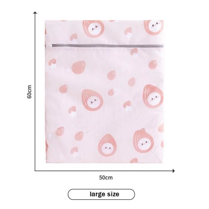 06 50X60cm 1 PC Sacs à linge en maille à fermeture éclair, sac de Machine à laver domestique ...