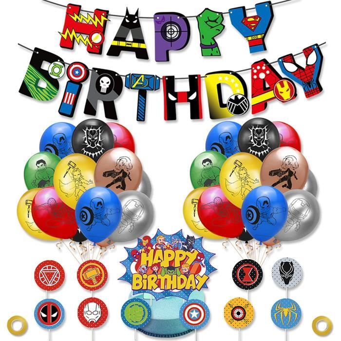 Decoration Anniversaire Super Hero Decoration Ballon Super Héros ...