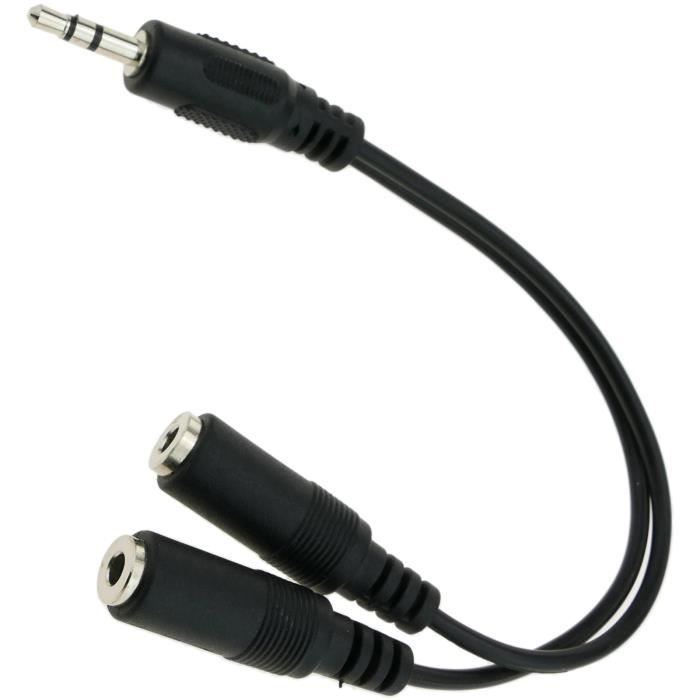 CableMarkt - Duplicateur avec deux connecteurs jack 3,5 mm femelle vers ...
