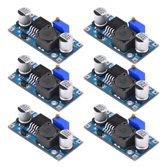 6 Pièce LM2596 Convertisseur Abaisseur de Tension DC-DC 3.2, 40V à 1.25-35V, Module Régulateur ...