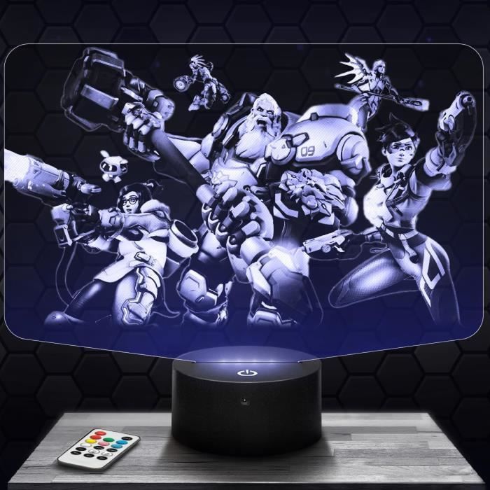 Lampe Overwa Deco Chambre Garçon Lampe 3D Overwa Objet Gaming Gamer ...