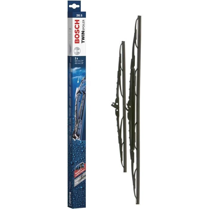 Bosch Balais D'Essuie–Glace Plats Conventionnel Twin Spoiler 291S, Longueur: 600Mm-450Mm – 1 ...