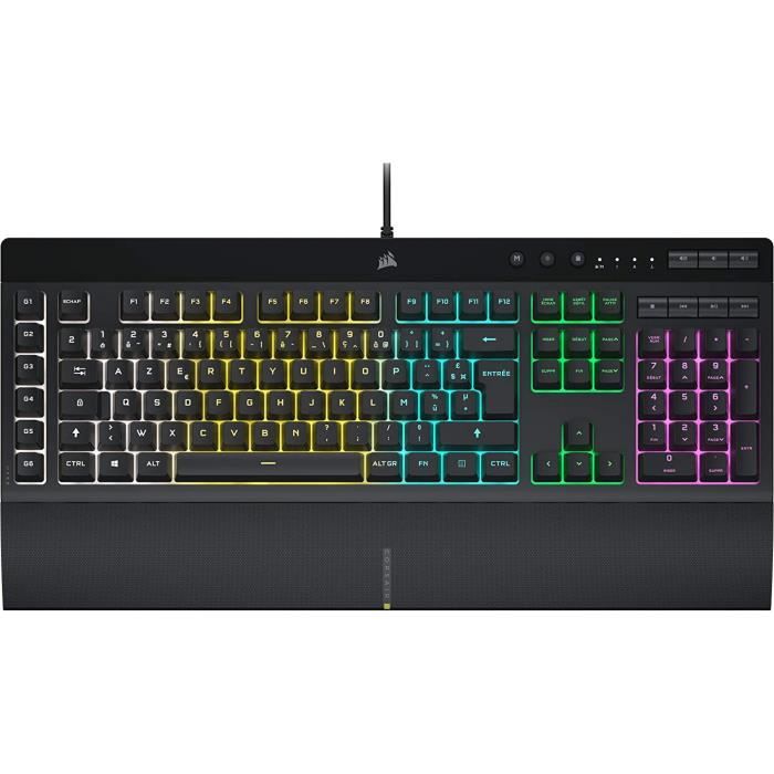 Corsair K55 RGB PRO Clavier Gaming a Membrane Filaire (Retroeclairage ...