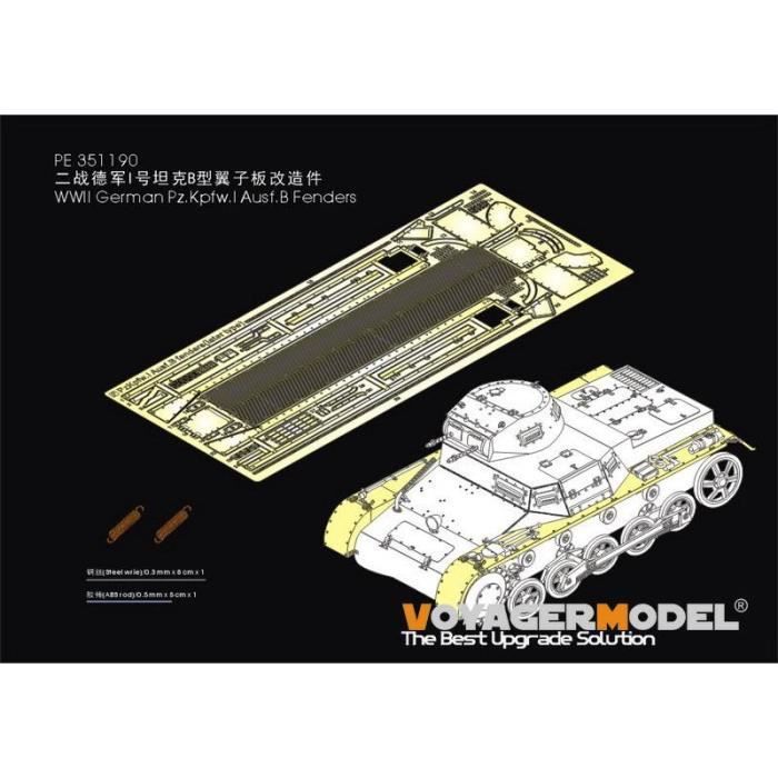 CRAZE voyager PE351190WWII Scale German Pz.Kpfw.I Ausf.B Fenders (Pour ...