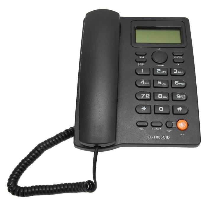 Téléphone filaire TéLéPhone ABS Fixe MatéRiel TéLéPhone avec Fil Double ...