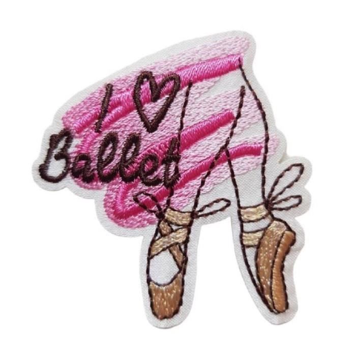 Patch Ecusson Thermocollant - FILOUFACE - J'aime le ballet - 5 x 5 cm ...