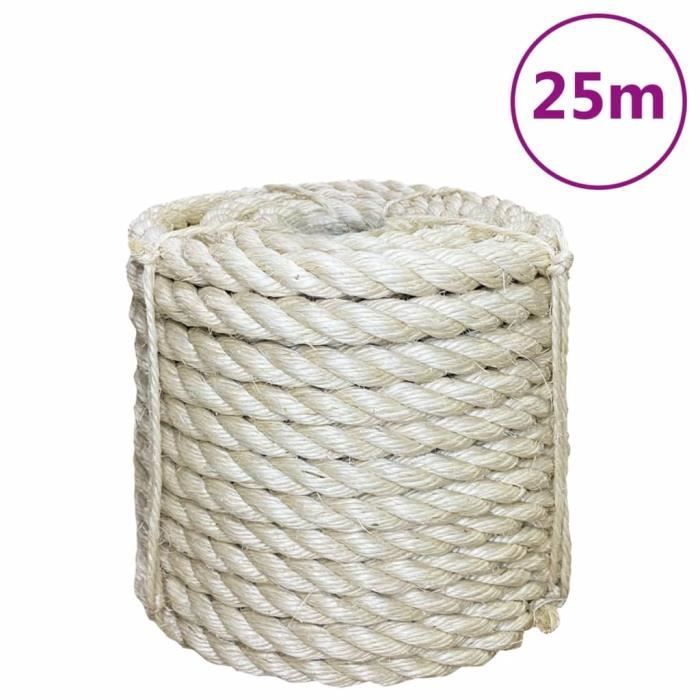 Corde en sisal 100% naturel 20mm 25m - SALALIS - SP6867 - Résistance à ...