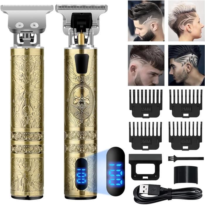 Tondeuse Cheveux Hommes,Tondeuse Barbe Electriques Professionnelle,Sans Fil Rasoir,Écran À Led ...