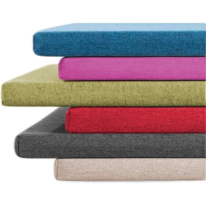 Coussin de banc, 2 ou 3 places, pour intérieur ou extérieur, 90-100-120 cm d'épaisseur (120 x 40 ...