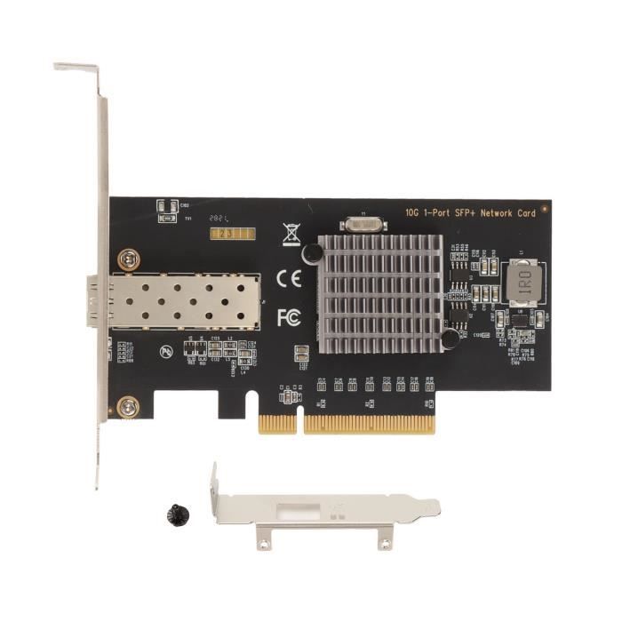 Tbest Carte réseau SFP 10 Go Carte réseau 10 Go SFP NIC PCI Express X8 ...