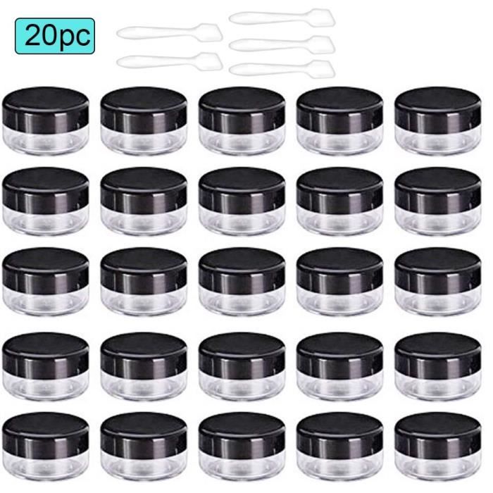 Lot de 20 Petit Pot Vide Cosmétique 15g - Contenant Échantillon Voyage ...