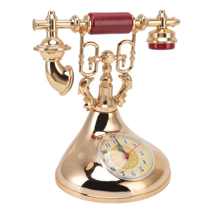 YOSOO Vintage Telephone Alarm Clock, Multipurpose Bedside Clock ...