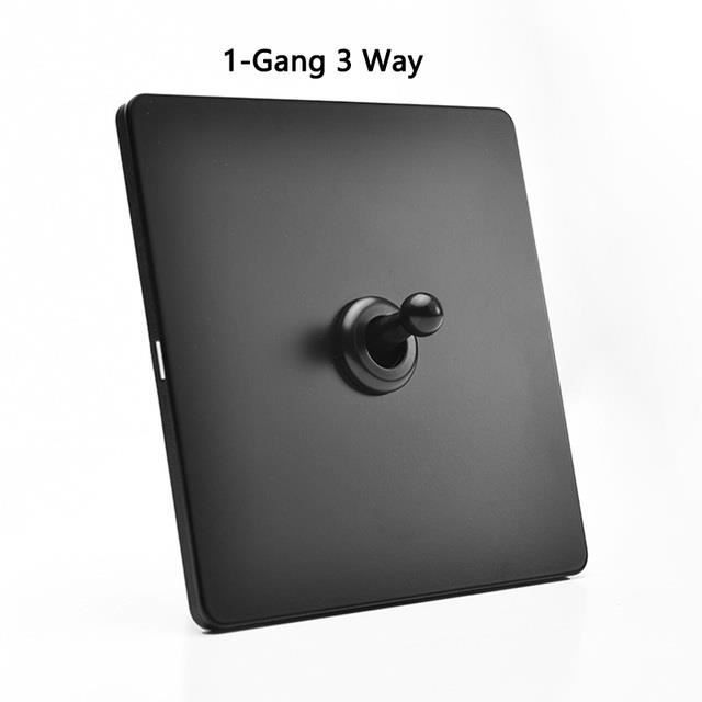 INTERRUPTEUR,1-Gang 3 Way Switch--Applique murale noire en acier ...
