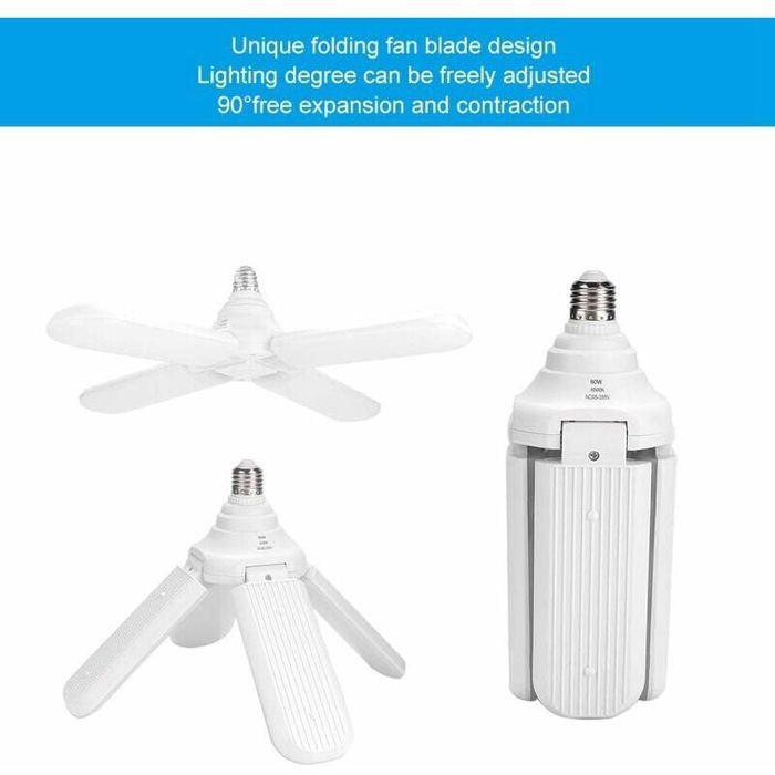 Plafonnier LED, 60W E27 AC95-265V Quatre Lampes suspendues au Plafond à ...