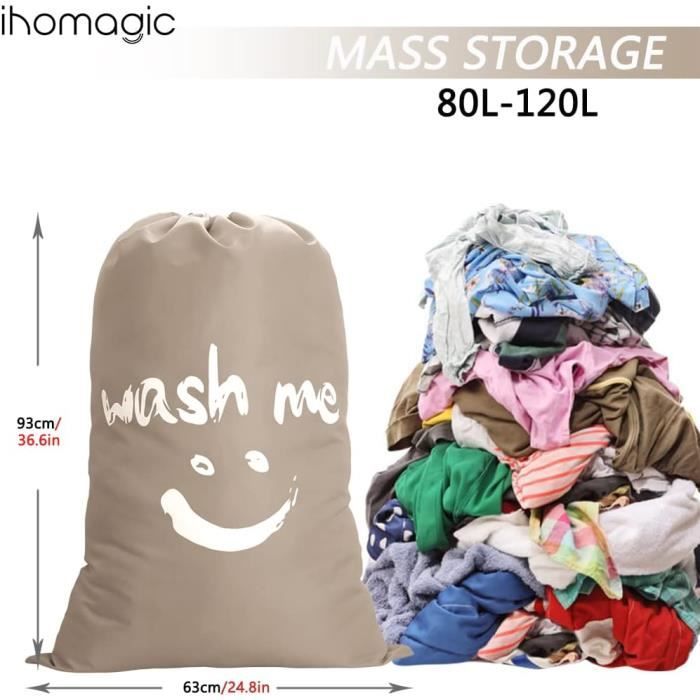 Large Sac À Linge Sacoche À Linge Pliable Sac De Rangement Avec Nylon ...