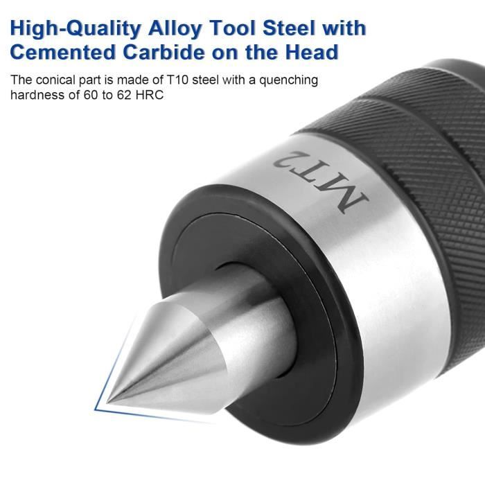 MT2 Pointe de Centrage de Précision Point Tournant en Acier Angle 60 ...