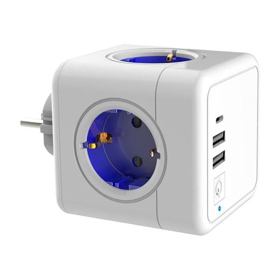 Multiprise Cube Cube de Prise avec 1 Port USB-C et 2 Ports USB-AMurale ...