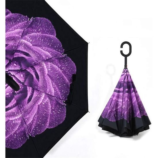 Parapluie Inversé Type C Parapluie Coupe-Vent Étanche Self Stand Upside ...