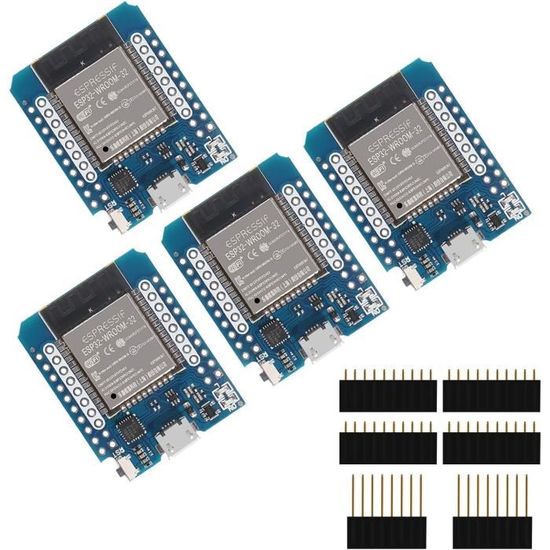 ESP32 ESP-32 Lot de 4 cartes de développement Wi-Fi et Bluetooth pour ...