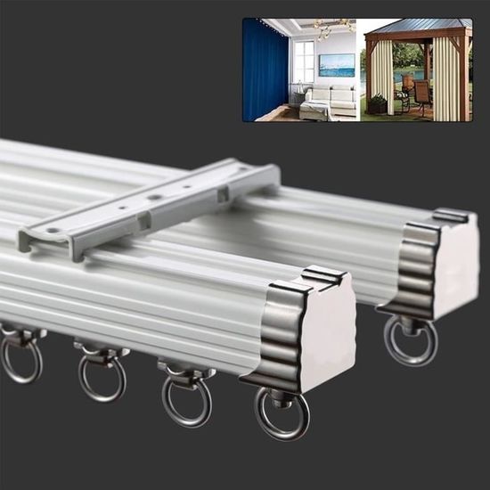 Tringle À Rideaux Double Résistante, Rails De Rideaux En Aluminium ...