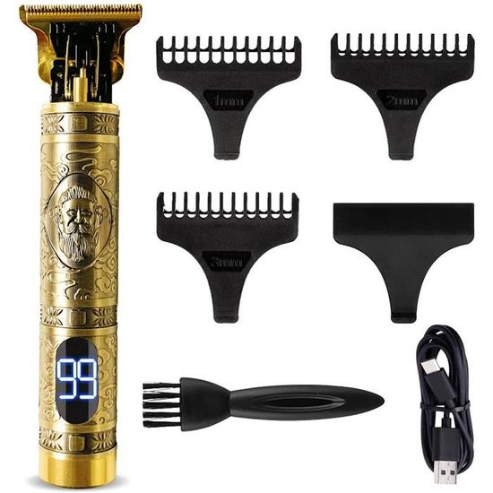 Tondeuse Cheveux Hommes sans Fil, Tondeuse Barbe Electrique,USB Rechargeable, Cadeau Hommes ...