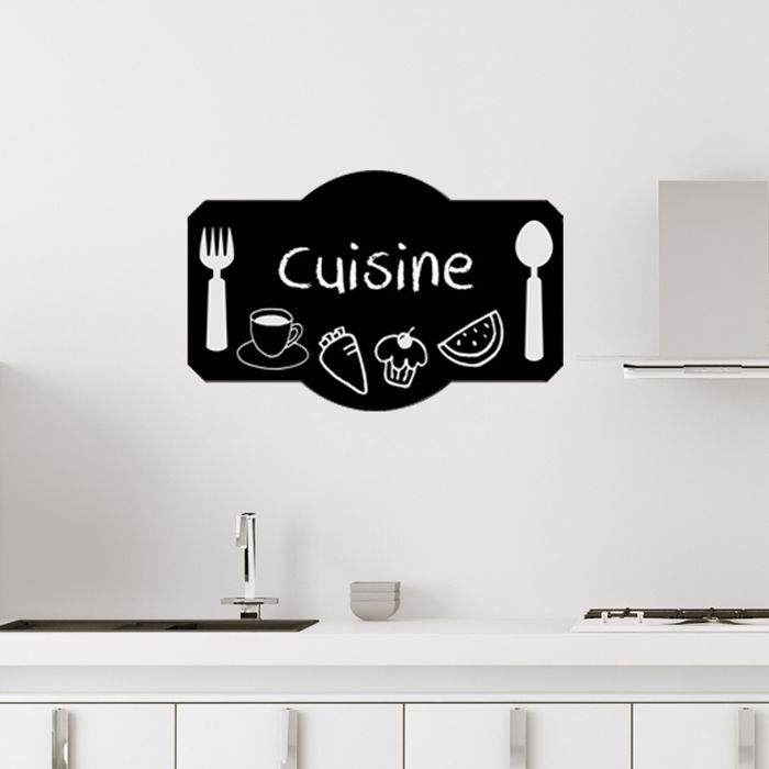 Sticker ardoise tableau noir - stickers muraux adhésif effaçable ...