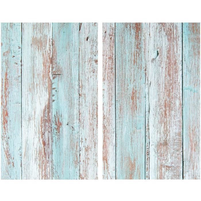 Plaque de protection en verre Blue Wood set de 2 Set de 2couvreplaque ...