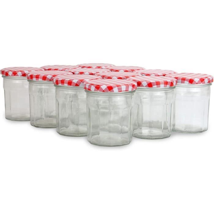 Ensemble de 12 pots de confiture | Pots de conservation en verre de 324 ...