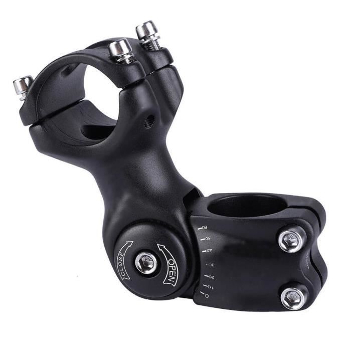 Accessoire vélo,60 ° Angle réglable vélo 25.4-31.88mm guidon tige Riser ...