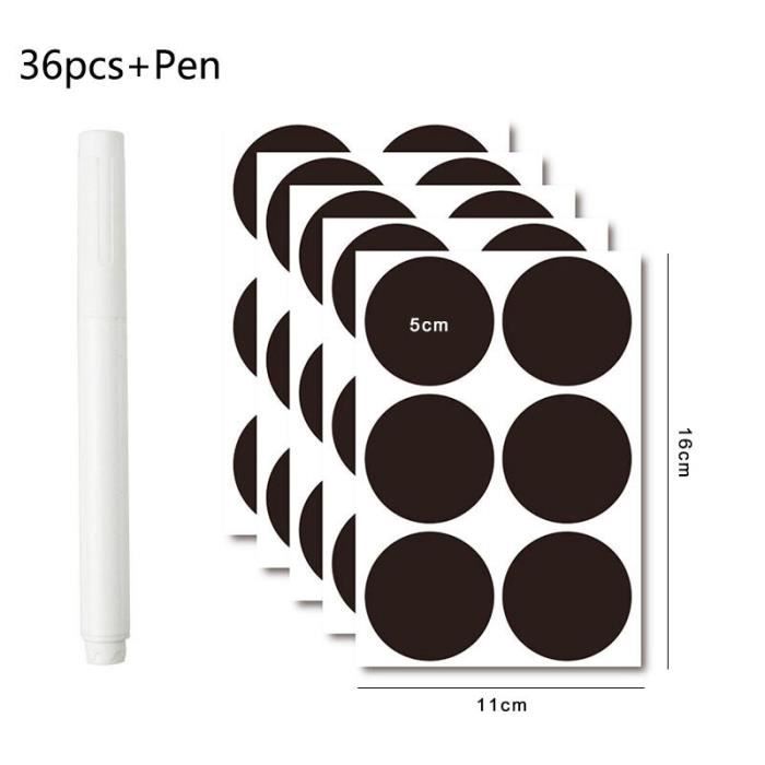 Gommette,Étiquettes effaçables pour tableau noir, autocollant artisanal ...