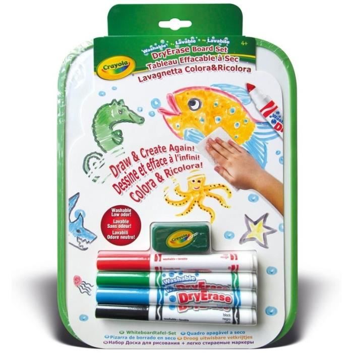Tableau blanc effaçable - CRAYOLA - 98-2003-I-000 - Kit avec feutres ...