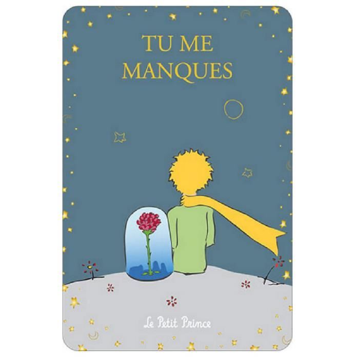 Carte postale - Kiub - Le Petit Prince - Tu me manques - 10x15cm ...