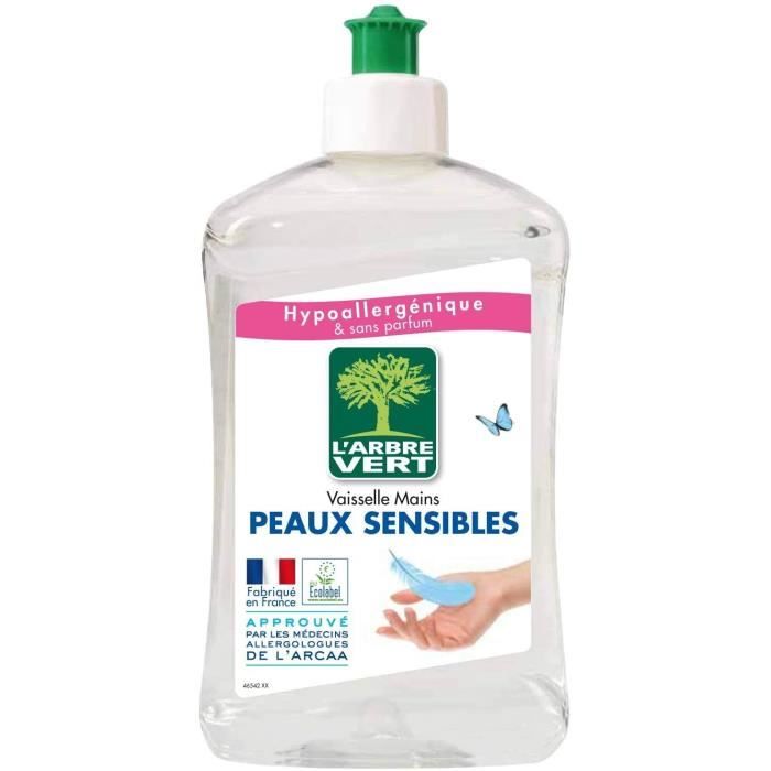 L'Arbre Vert - Liquide Vaisselle - Peaux Sensible - 500 ml - Lot de 3 - Cdiscount Electroménager