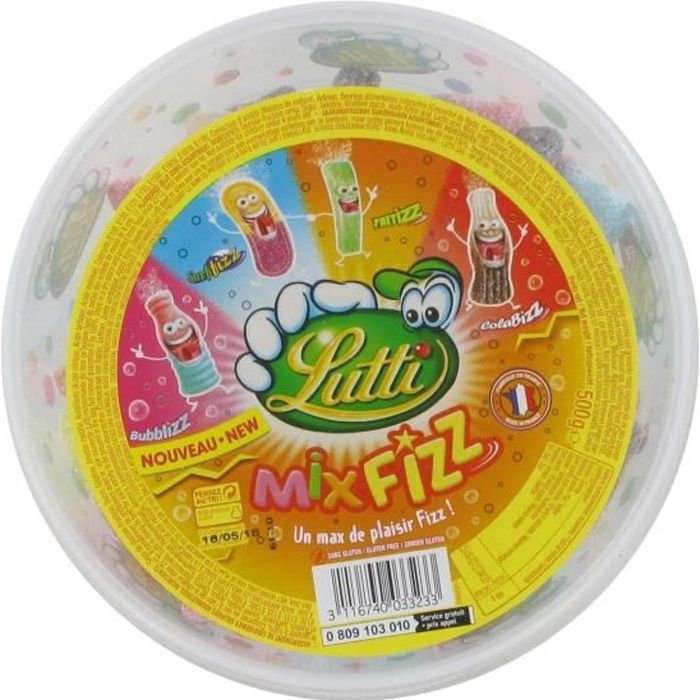 Tubo Mix Fizz Lutti - 500g - Cdiscount Au quotidien