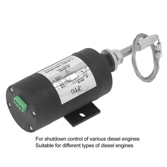 Lectrovanne de moteur diesel Vanne d'arrêt du moteur electronique pour Mise sous tension ...