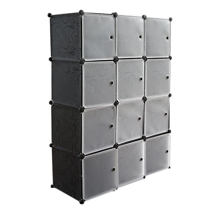 Cube Armoire de rangement/vetement-12 cases-Magic Piece combinaison ...
