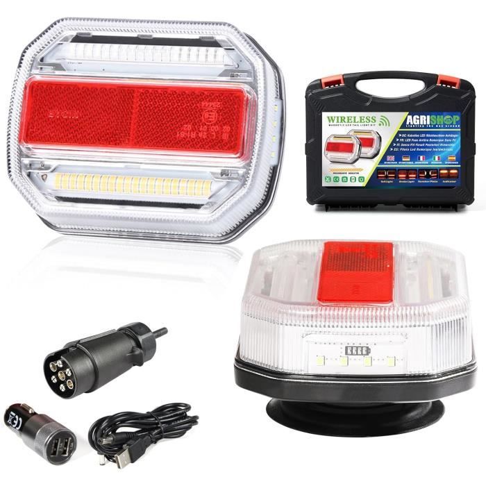 Feu De Remorque Sans Fil LED 12-24V Eclairage Remorque Sans Fil Feux de ...