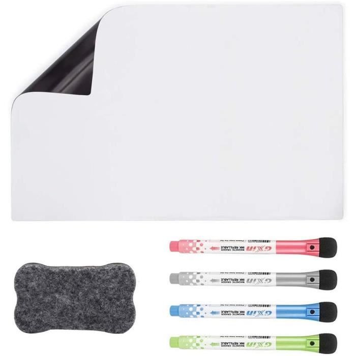 Tableau Blanc Magnétique A3+pour Frigo-AntiTaches,Tableau Mémo Aimanté ...
