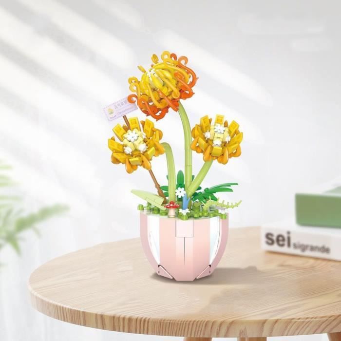 Bloc de construction Pot Plant Educational Lifelike Colorful Beautiful ...