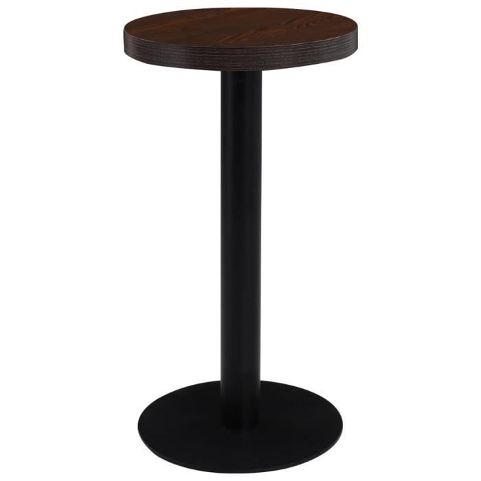 Dbaiyi-Ddis Table de bistro Marron foncé 40 cm MDF 84506 - Cdiscount Maison