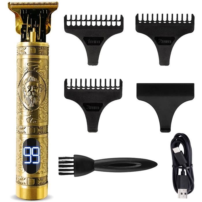 Tondeuse Cheveux Hommes sans Fil, Tondeuse Barbe Electrique,USB Rechargeable, Cadeau Hommes ...