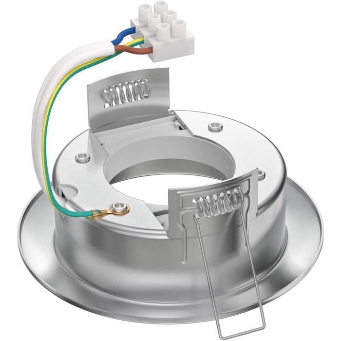 Spot Led Encastré Zobe Ii Plat Gx53 Chromé Mat Rond 3,808W 420Lm Blanc ...