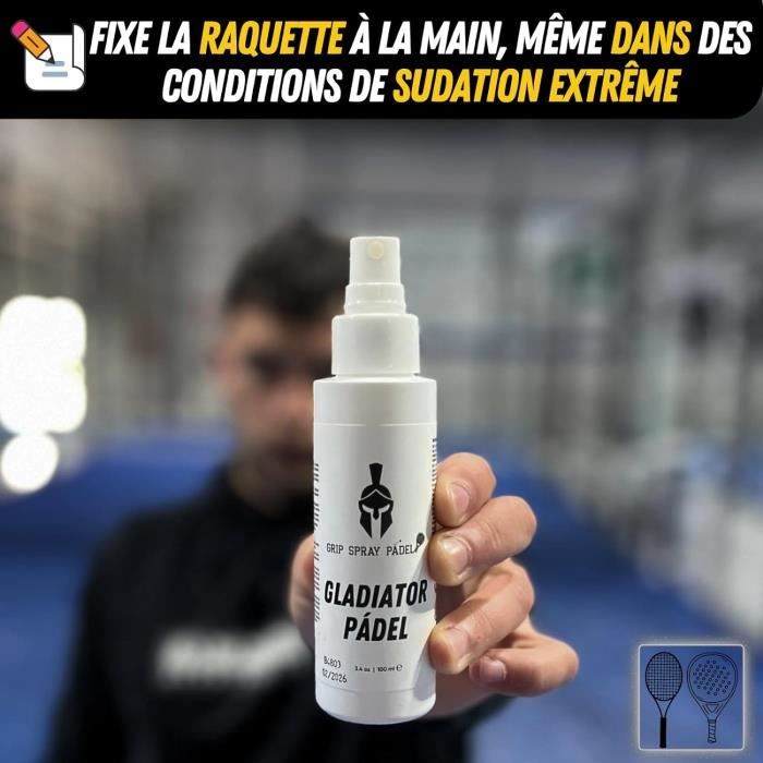 Spray Grip Padel Tennis et Magnésium Padel Tennis Spray Antidérapant ...